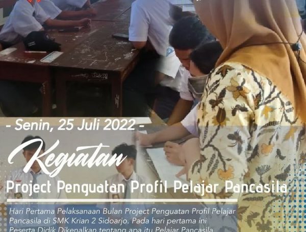 KEGIATAN PROJECT PENGUATAN PROFIL PELAJAR PANCASILA – SMK KRIAN 2 Sidoarjo
